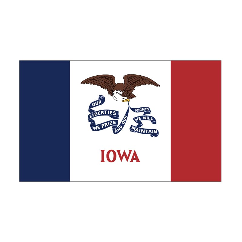 Shop 12" x 18" Iowa Flag | Iowa Flag For Sale | Eder Flag